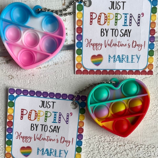 Editable Valentine's Pop Bubble Gift Tags Valentines Day Pop Fidget ...