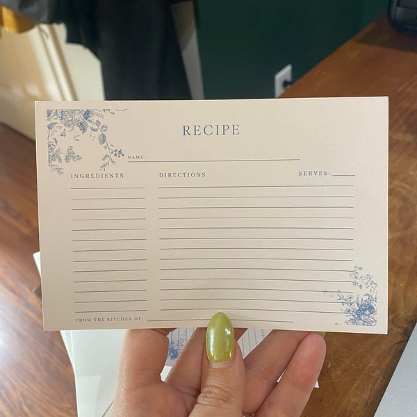 Navy Blue Floral Buffet Card Template, Bridal Shower Food Label Card ...