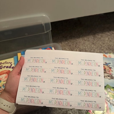 Teacher Book Labels Teacher Name Labels Personalized Teacher Stickers ...