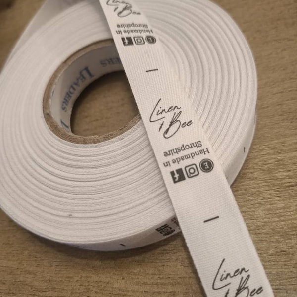 500 Pcs Custom Cotton Logo Labels/brand Labels for Handmade Items ...