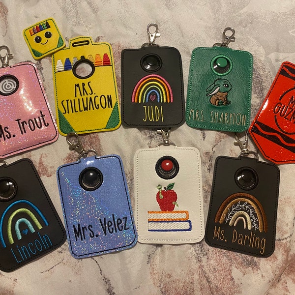 Alarm ID Badge Holder, Alarm Holder Key Ring, Vertical ID Card Case ...