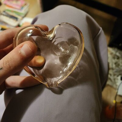 Glass Heart Pipe Girly Pipe Love Girls Gift Unique Pipe Hand Pipe Bowl ...