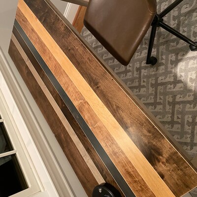 Solid Wood Desk the Westley Modern Farmhouse Style Laptop Table ...