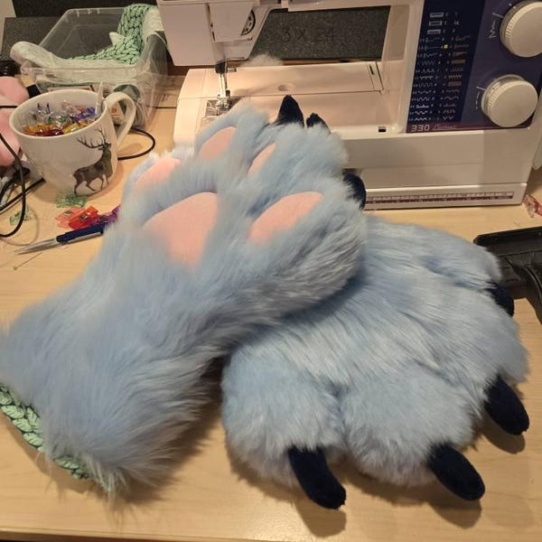 PDF Pattern Download Puffy Fursuit Handpaws, Furry Paws Tutorial, Paw ...