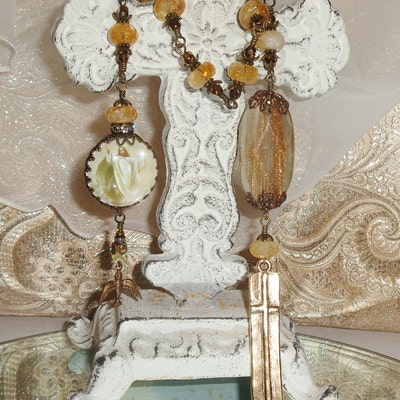 Large Gold Cross Pendant, Long Skinny Modern Bar Rectangle Cross ...