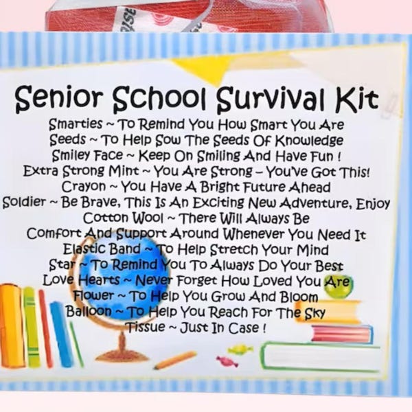60th Birthday Survival Kit (blue) ~ Fun Novelty Gift & Greetings Card ...