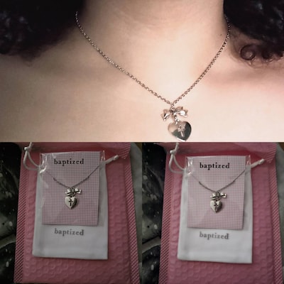 Dainty Deer & Bow Chain Necklace - Etsy