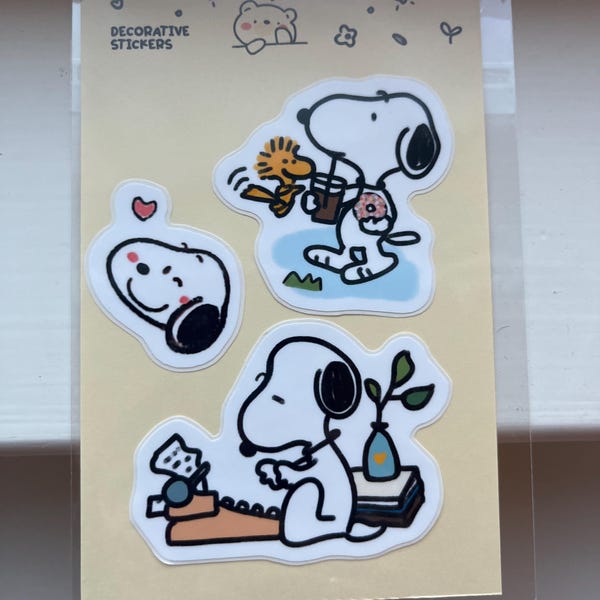 Snoopy Thank You Stickers | Circle Sticker | Small Business Owner ...