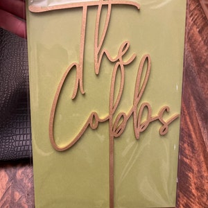 Personalized Wedding Cake Topper / Custom Script Cake Topper for ...