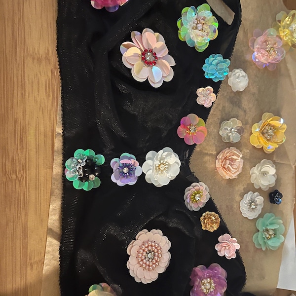 Blue Gradient Satin Fabric 1 Meter Gradual Color Change Cloth Sewing ...