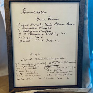 Framed Handwriting Sign, Copy of Actual Handwriting, Handwritten ...