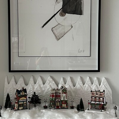 Christmas Village Display Mountain Backdrop for Lemax, Dept 56 ...