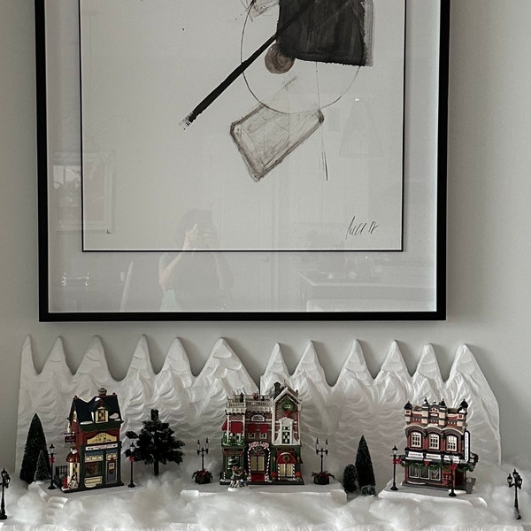 Christmas Village Display Mountain Backdrop for Lemax, Dept 56christmas ...