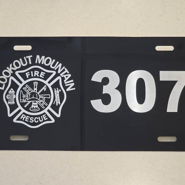 Firefighter // Personalized Laser Engraved License Plate // Fire ...