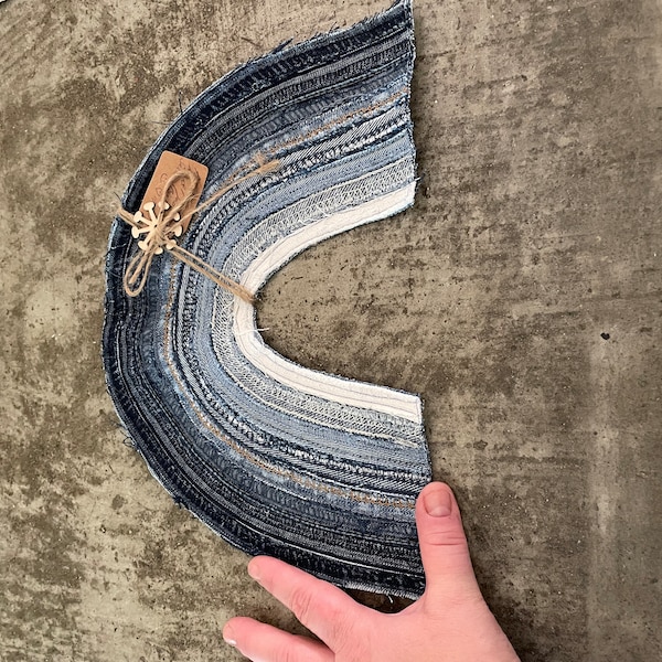 Denim Legs Scrap Bundle , Denim DIY Project Fabric , Slow Stitching ...