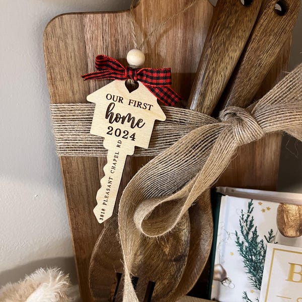 Our First Home Christmas Wooden Engraved Ornament 2025 | My First Home ...