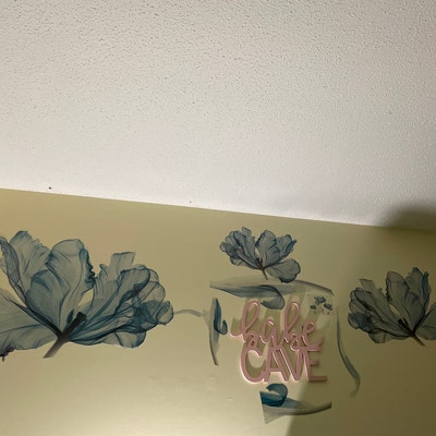 Blue Flower Wall Decals, Flower Wall Stickers for Bedroom Living Room ...