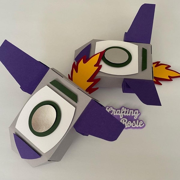Space Ship Gift Box - 3D SVG - Party Favor Box Template - Cricut Design ...