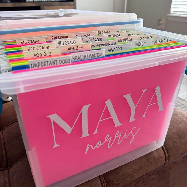 Memory Box Labels, Milestone Tote Labels, Printable Folder Labels ...