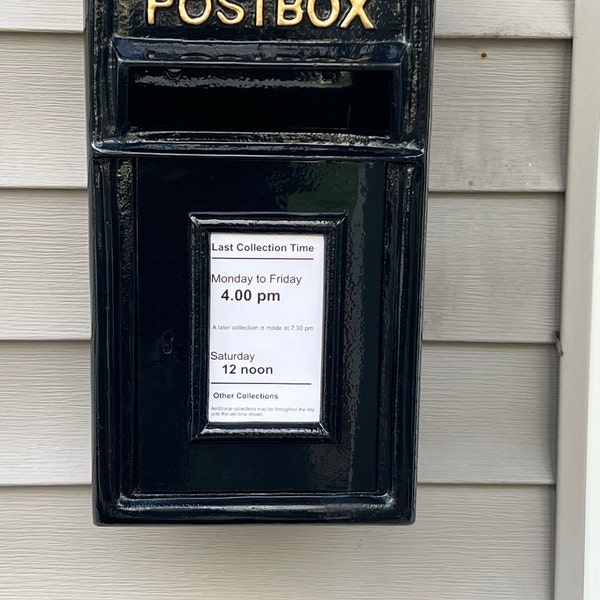 Black Metal Mailbox Letterbox Post Box - Etsy