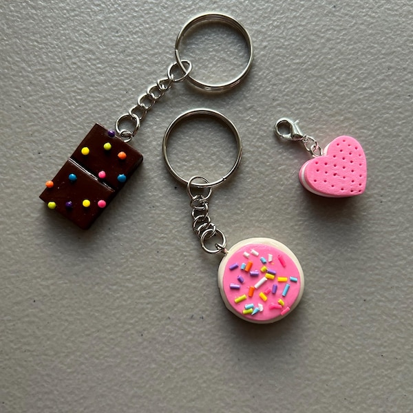 Food Themed Keychains, Handmade Gifts for Her, Funny Birthday Gift for ...