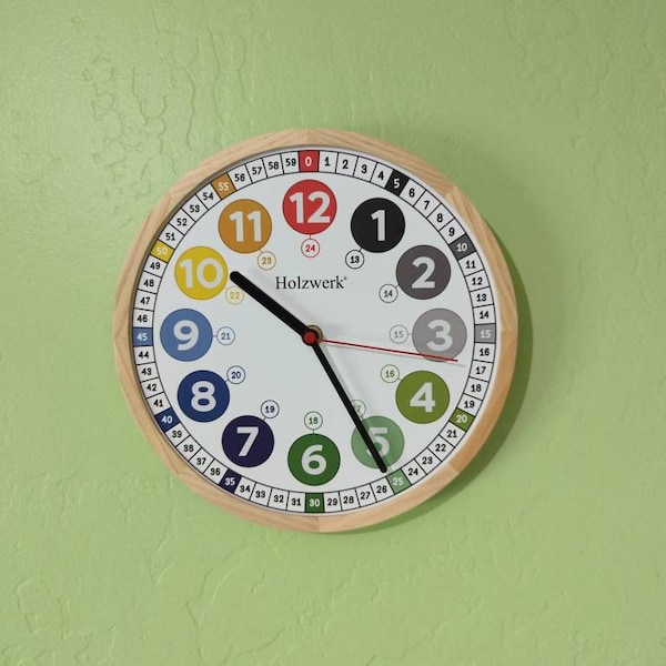 Holzwerk HEY KROKO Children's Wooden Wall Clock, 25 Cm Ø Crocodile ...