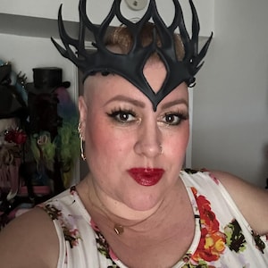 Evil Queen Leather Crown Stoned Headpiece of Thorns Dark Fairy Queen ...