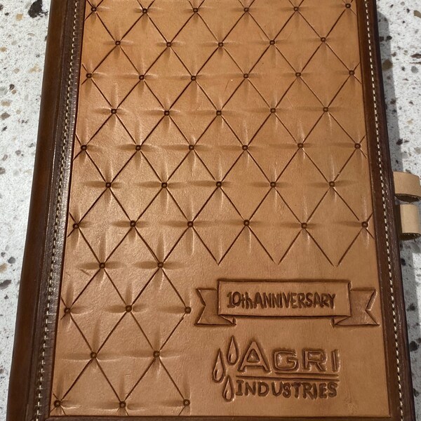 Hand Carved Leather Notebook Padfolio / Custom Leather Notebook - Etsy