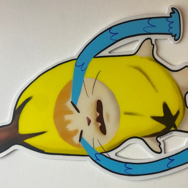Banana Crying Cat Funny Meme Sticker | Happy Cat Sticker | Car Truck ...