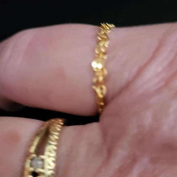 Dainty Double Chain Ring: 16K Gold Plated Minimalist Jewelry - Etsy