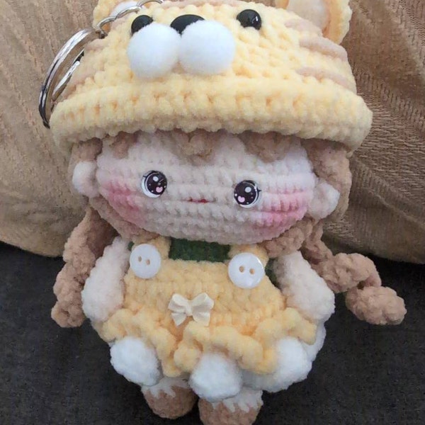 Crochet Doll Keychain, Doll Bag Charm, Doll Bag Accessory, Gift for ...