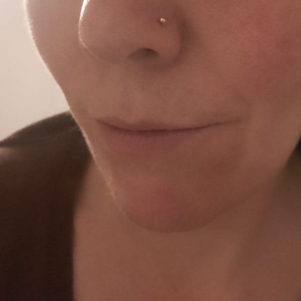 Titanium Nose Chain, Nostril Bridge Piercing - Nasallang Piercing With ...