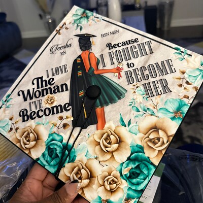 Master Social Worker Graduation Cap Topper, Customized Social Work Grad ...