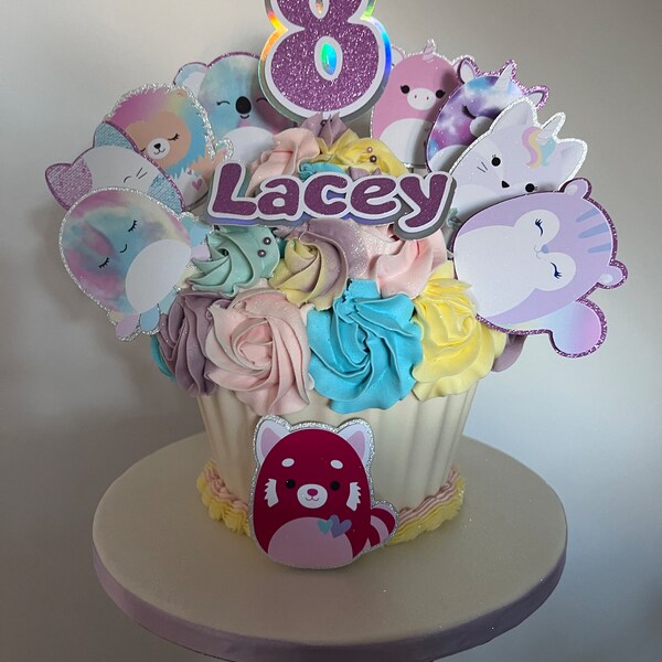 Squishmallow Cake Topper Set, Squishmallow Party - Etsy