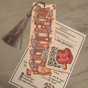 2x6 Stacked Books Bookmark With Tassel, Gift for Book Lover, Handmade ...
