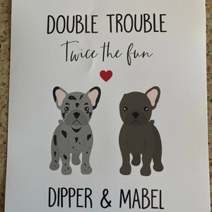 Double Trouble Twice the Fun Schnauzer Print Custom Dog - Etsy