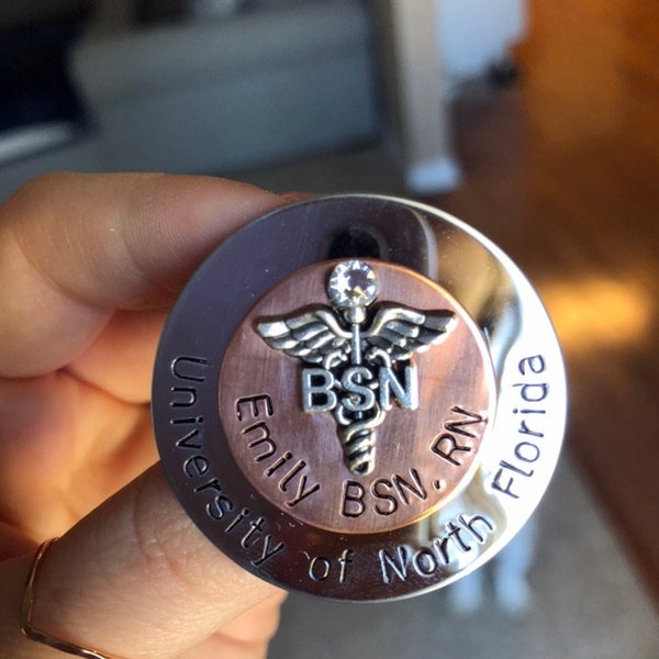 Personalized Nursing Pin - LPN BSN RN - Customized Nurse Pin - Nursing ...