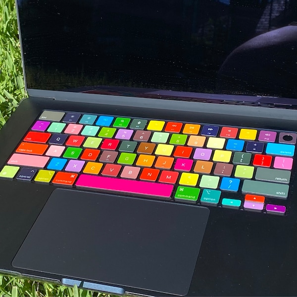Bold Color Block MacBook Keyboard Stickers – Multicolor Keycap Decal - Etsy