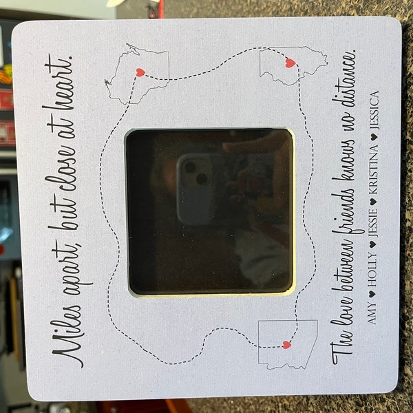 Friends Long Distance Frame Gift, Best Friends Frame, Long Distance ...