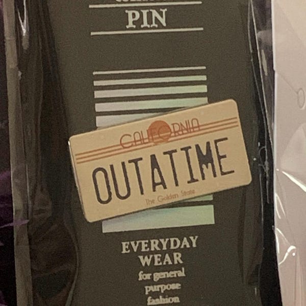 OUTATIME BTTF License Place Enamel Pin - Etsy