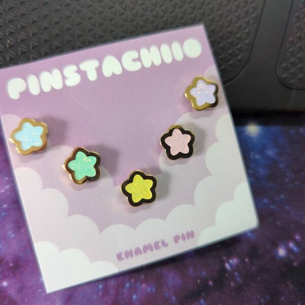 Mini Glitter Star Board Filler Hard Enamel Pins - Etsy