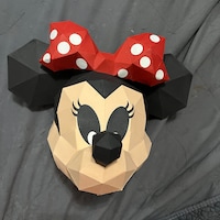 Papercraft Minnie Mouse PDF, SVG Template for DIY 3D Minnie Children's ...