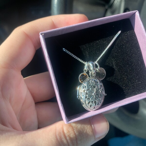 Engraved Lockets Laser Personalized Engraved Message. Sterling Silver ...