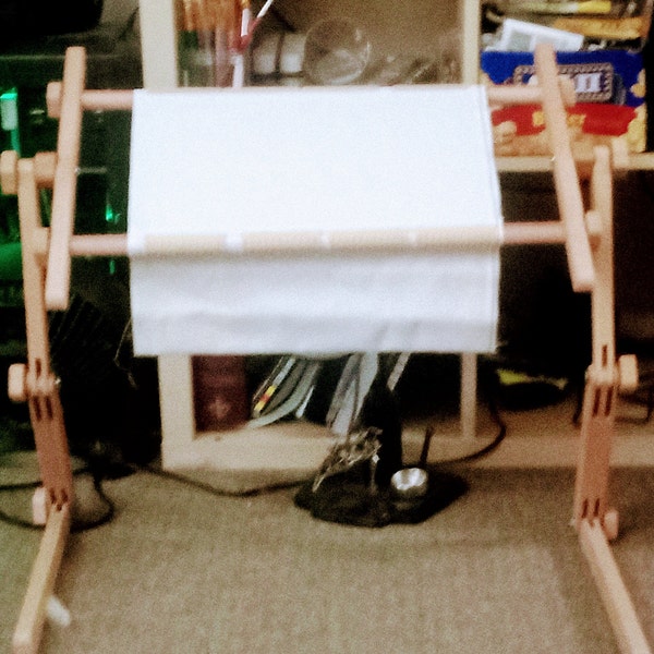 Needlework Table and Lap Hands-free Stand With Adjustable Frame Made of ...