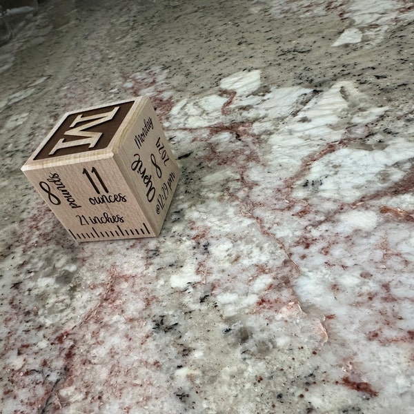 Personalized Baby Block, Baby Stat Block, New Baby Gift, Birth Block ...