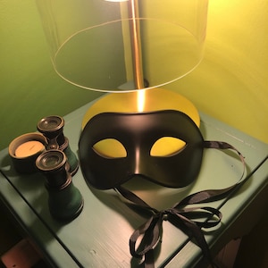 Mens or Ladies Midnight Black Masquerade Mask | Etsy