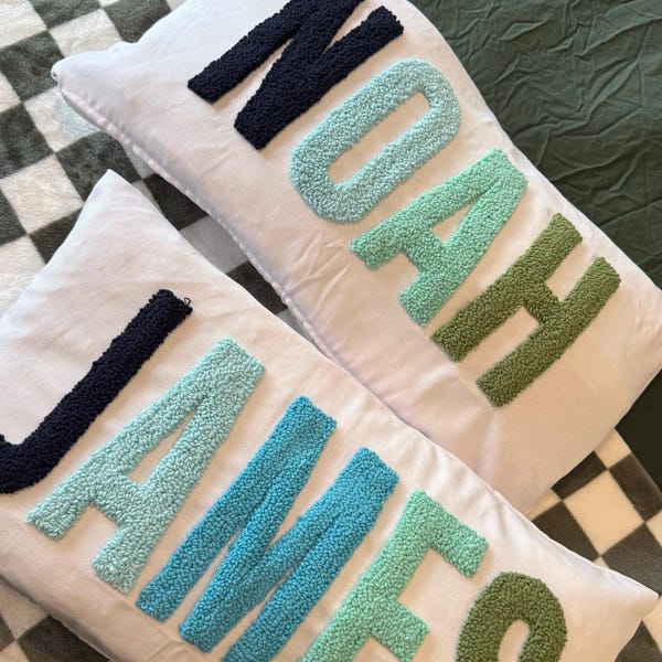 Embroidered Country Pillow, State Map Pillow, Personalized Punch Needle ...