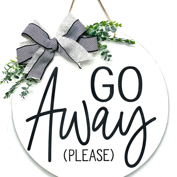 SVG | Go Away (please) | Cutting File | Front Porch Sign | No ...