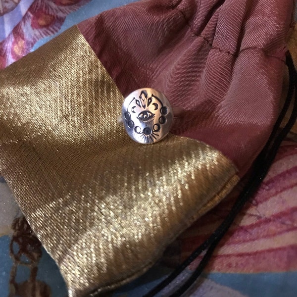 Silver Moon Ring Celestial Ring Moon Phase Ring Witch Ring Evil Eye ...