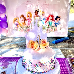 15 Princess Cupcake Toppers Editable Princesses Circle Tag - Etsy